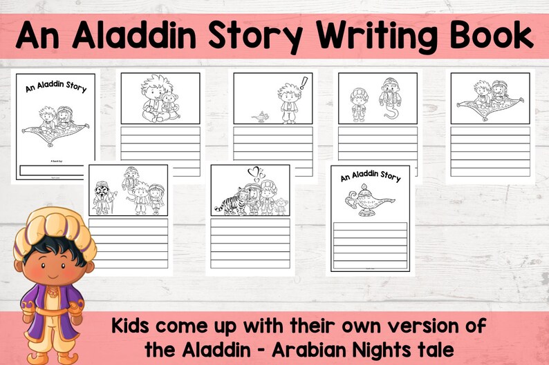 Aladdin Fairy Tale Story Writing Set for Homeschool or - Etsy