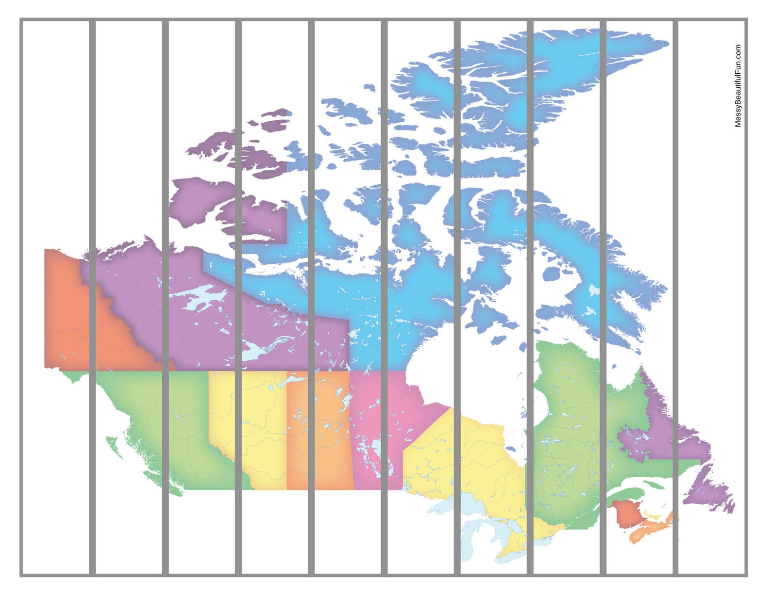 Canadian Geography and Flag Puzzles - Etsy