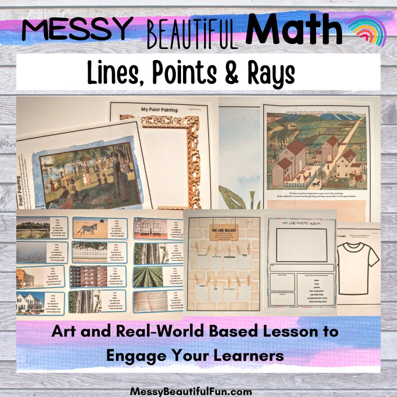 Geometry Lines & Rays Math Unit – Hands-on Activities - Etsy