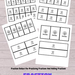 Fraction Pizza Restaurant Dramatic Play Center for Learning Fractions ...