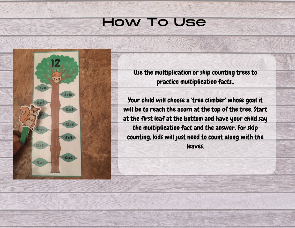 Multiplication Forest Climb A Fun and Easy Way to Practice Times Tables ...