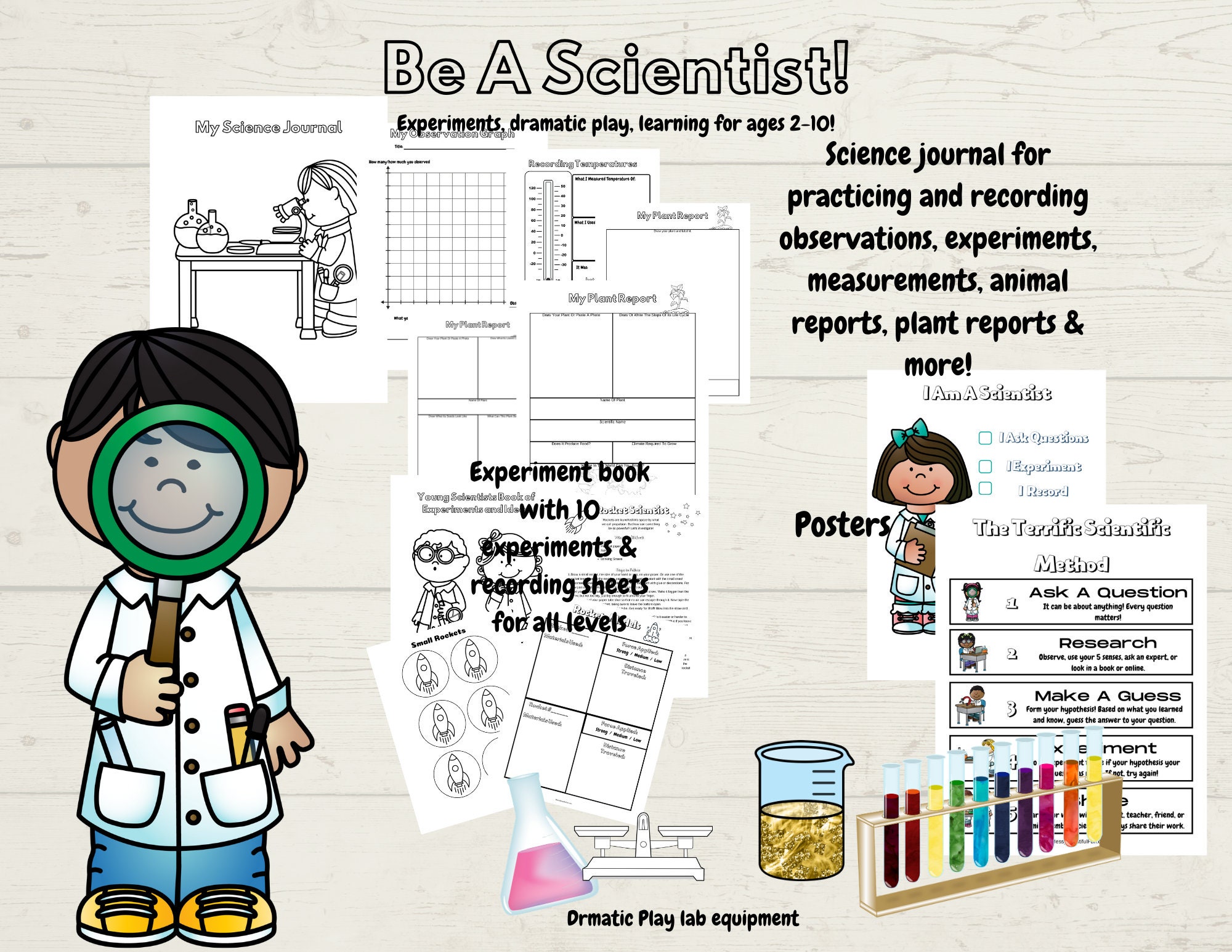Science Journal Cover For Kids