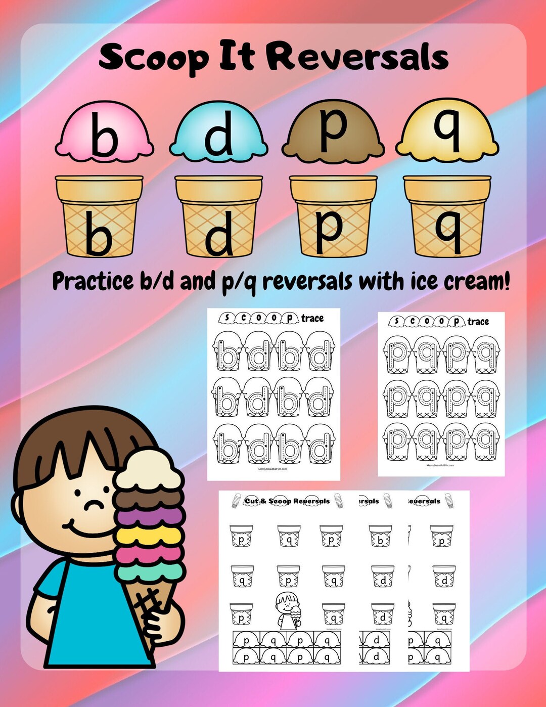 Scoop It! Reversals Help Kids Learn Their B's, D's, P's and Q's, the ...