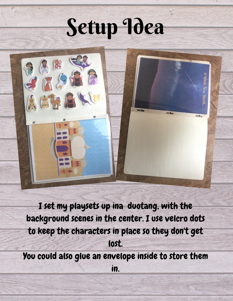 Aladdin Printable Playset for Dramatic Play Imagination and Literacy ...