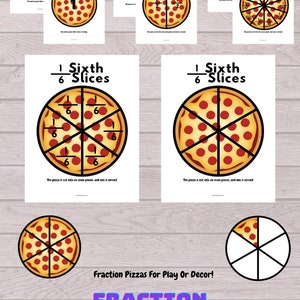 Fraction Pizza Restaurant Dramatic Play Center for Learning Fractions ...