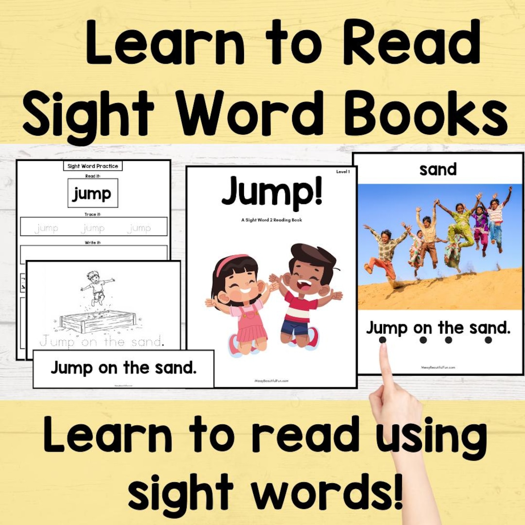Sight Word Flashcard Set: Learn to Read Books & Worksheets - Etsy