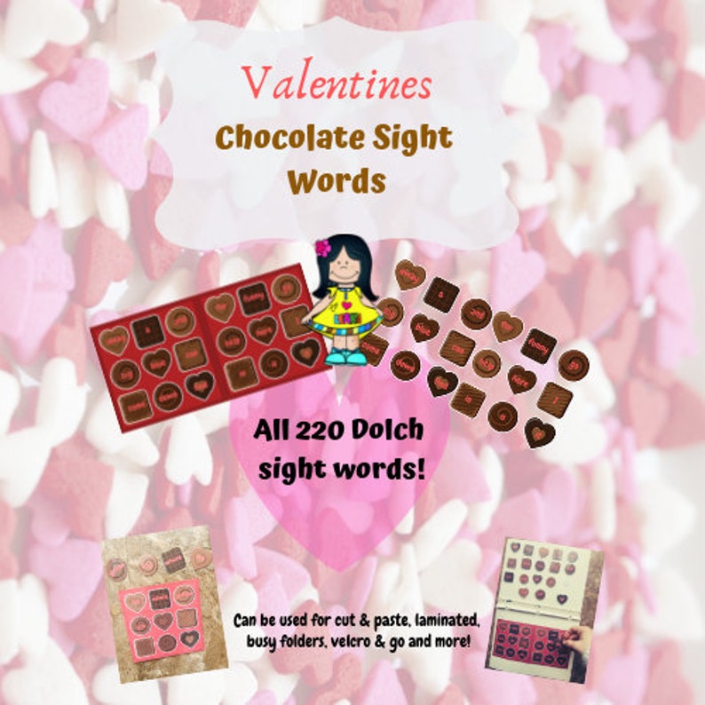Printable Valentines Sight Words Game Learn ALL 220 Dolch Sight Words ...