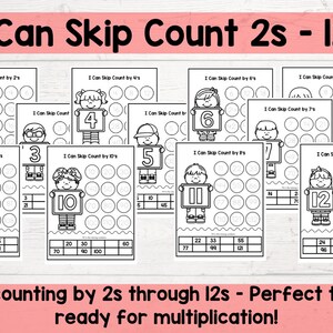 Skip Counting Printable Practice Set for Homeschool or Classroom ...
