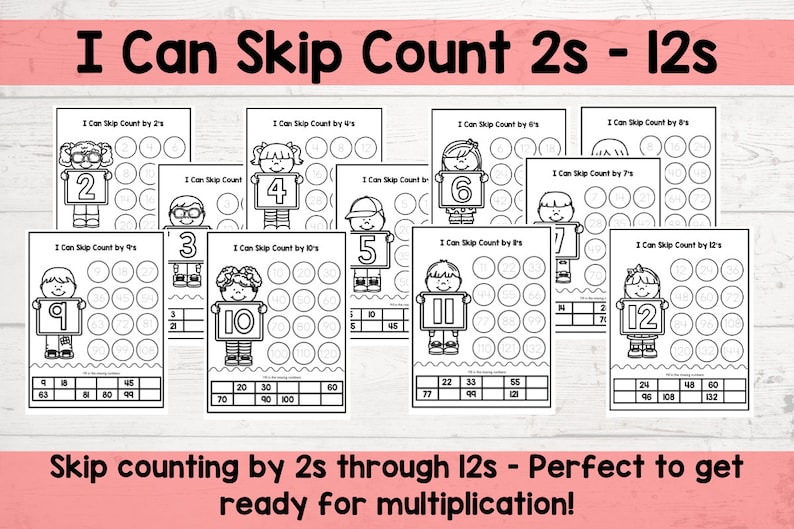 Skip Counting Printable Practice Set for Homeschool or Classroom ...
