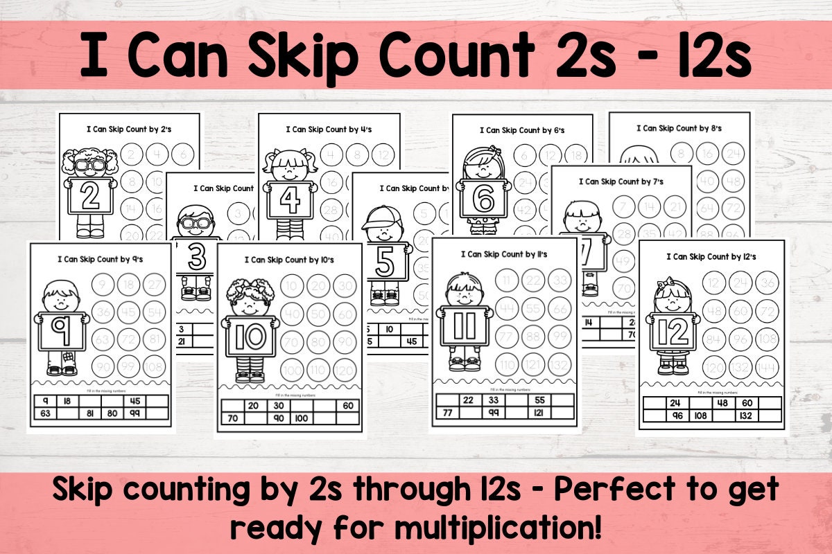 Skip Counting Printable Practice Set for Homeschool or Classroom ...