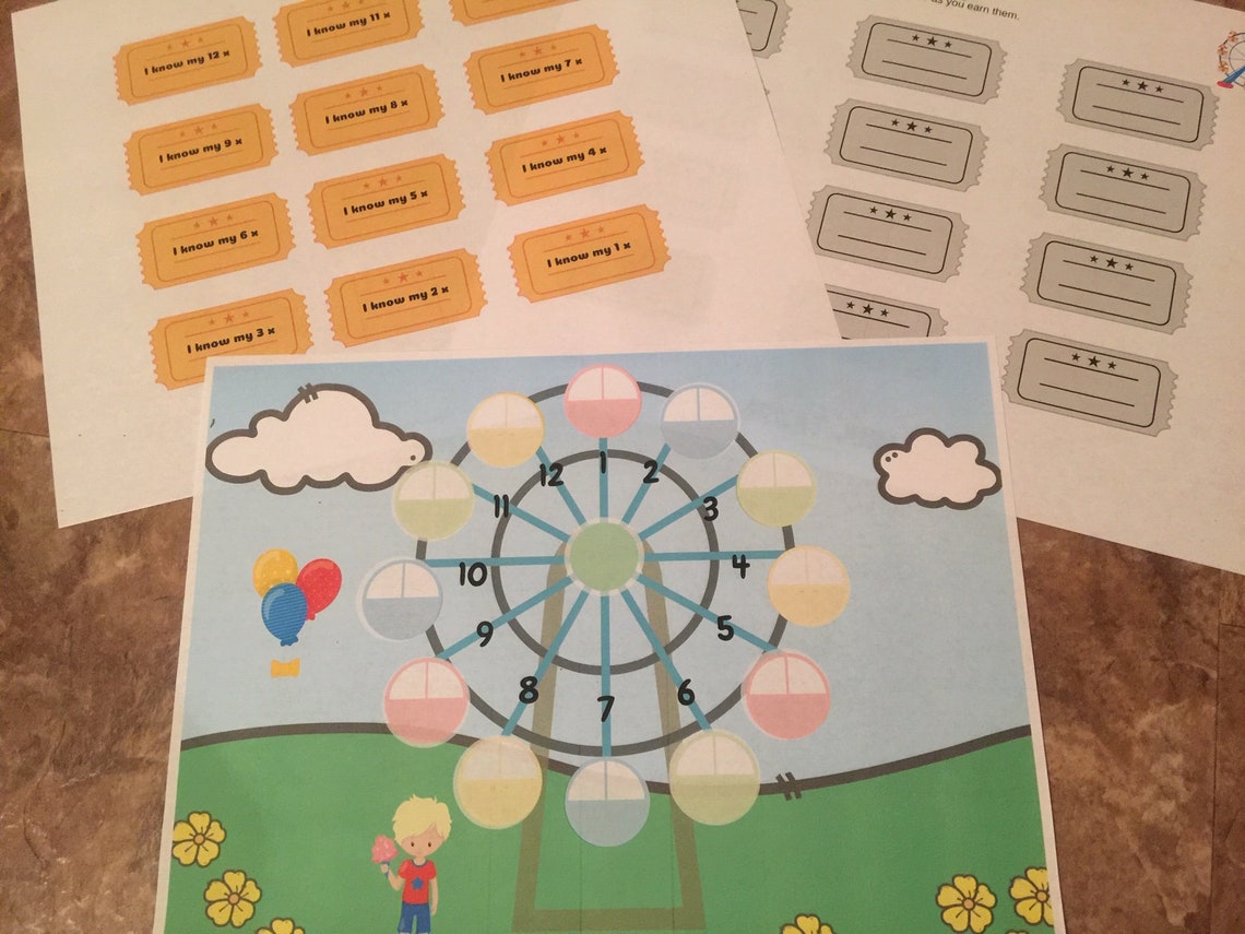 Multiplication Ferris Wheel Printable A Fun and Low Prep Way to ...