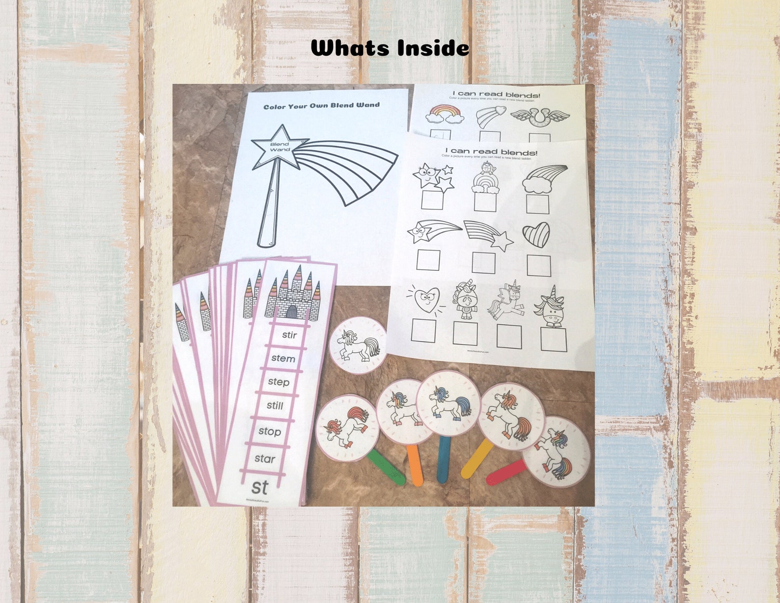 Unicorn Blends Ladders - A Fun Way to Teach Phonics Blends - Etsy