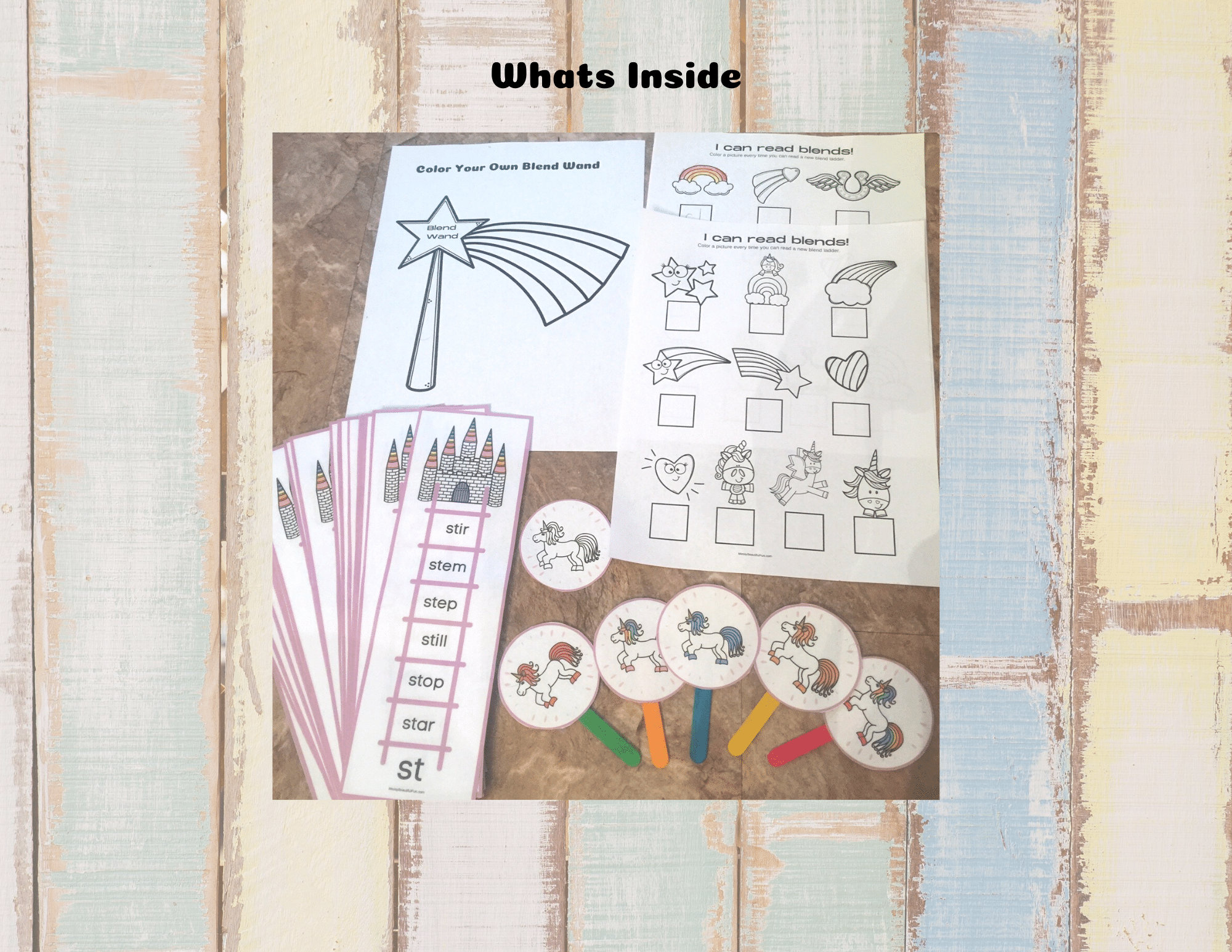 Unicorn Blends Ladders - A Fun Way to Teach Phonics Blends - Etsy