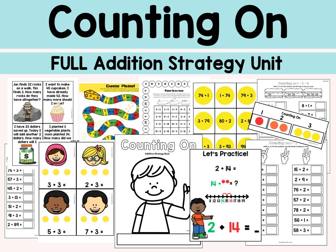 Counting on Addition Strategy to 20 or 100 - Etsy
