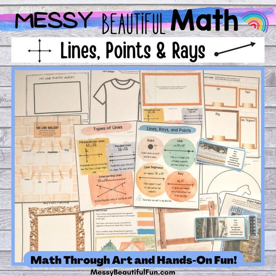 Messy Beautiful MATH Geometry Unit Lines Rays and Points - Etsy