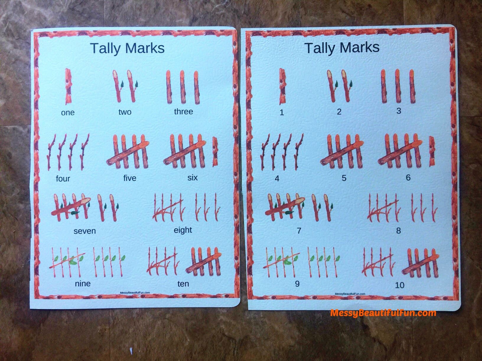 Tally Marks Stick Counting: A Montessori/waldorf Inspired Approach to ...