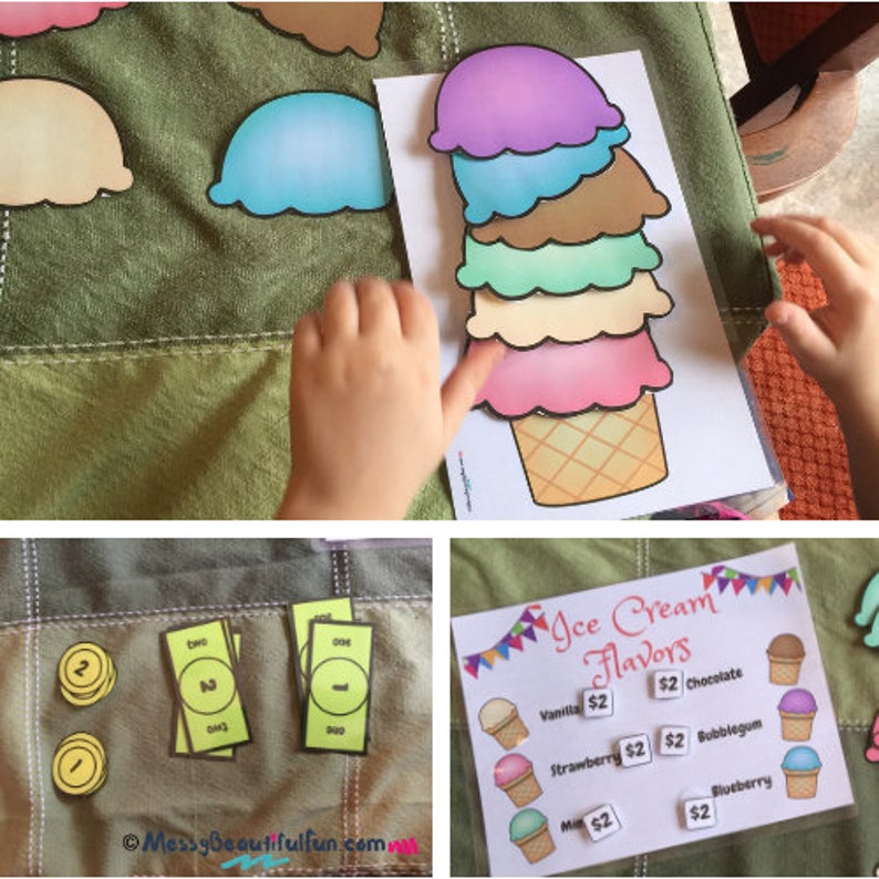 Printable Skip Counting Ice Cream Parlour Practice Set - Dramatic Play ...