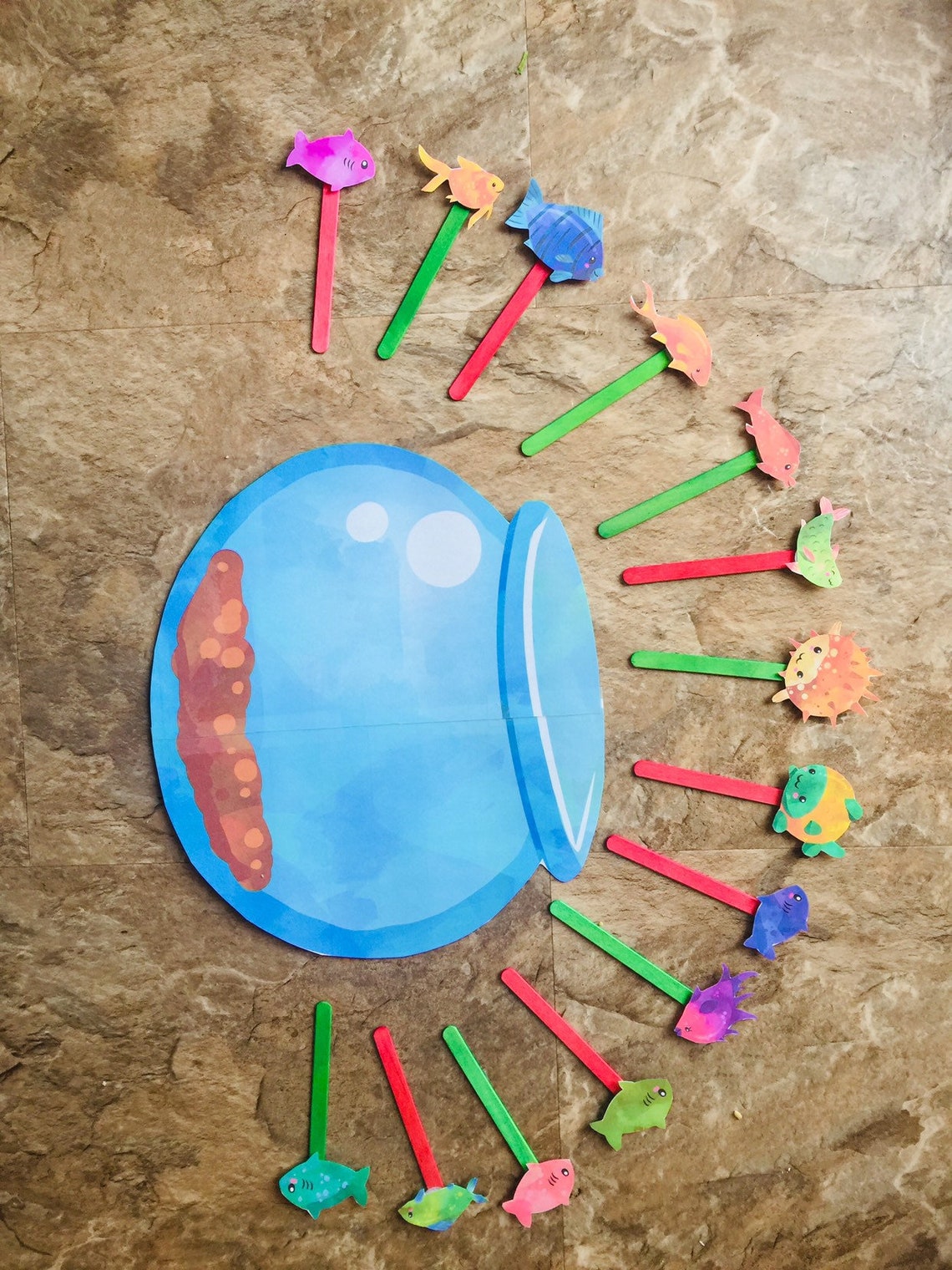 Fish Aquarium Busy Folder for Pretend Play Fun & Worksheet-free Busy ...