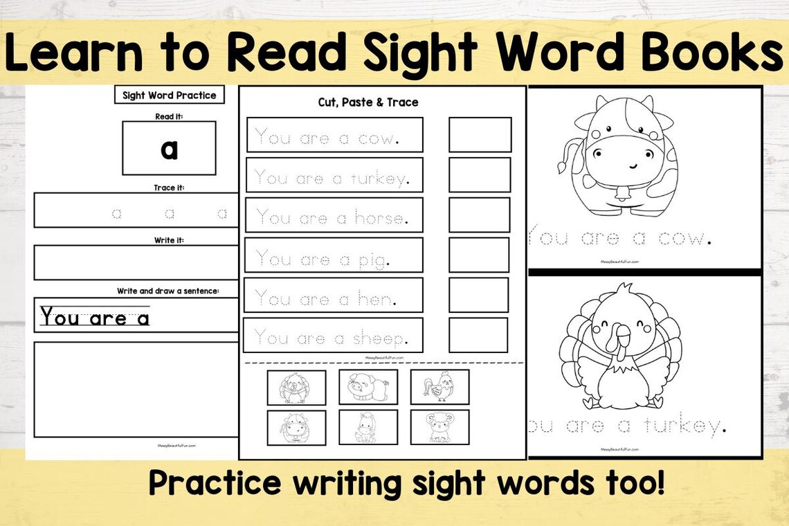Sight Words Book for Kids – Learn to Read Printable | Kindergarten Reading | Preschool Phonics ...