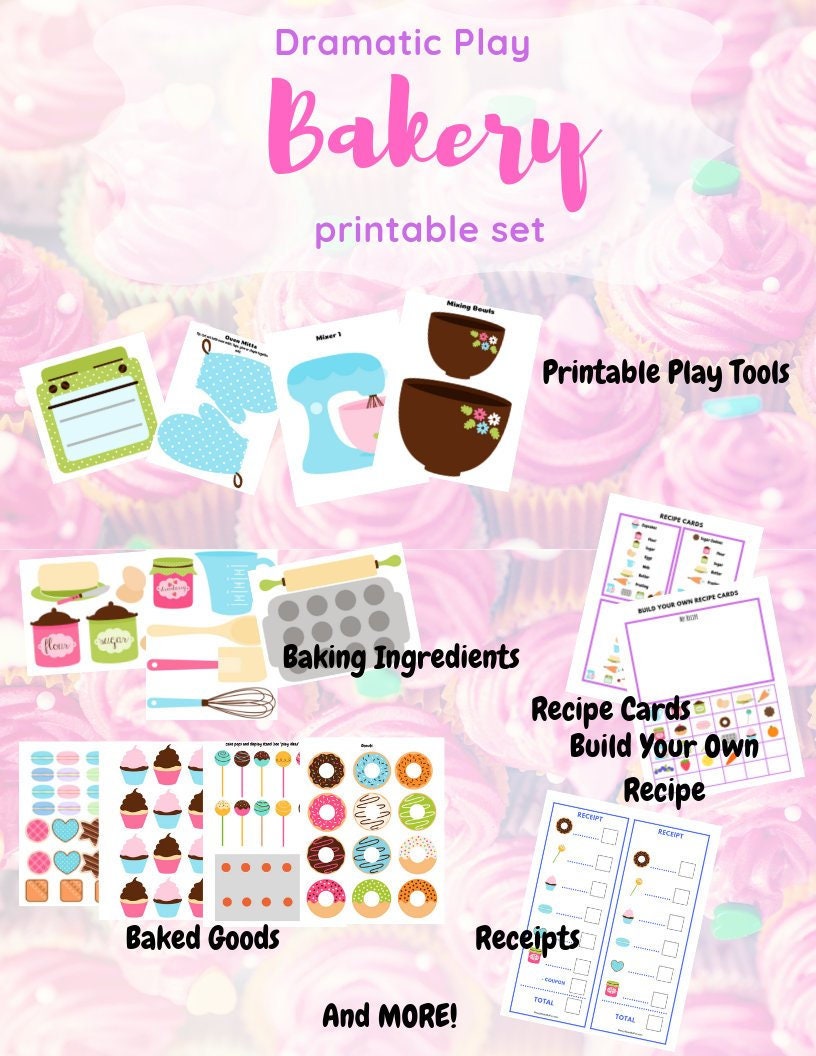 Dramatic Play Bakery Printable Set for Pretend Play & Learning in Class ...