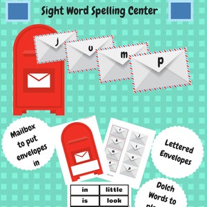 Sight Word Post Office Play Center - A Printable Play Center for ...