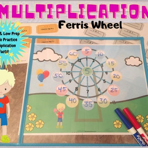 Multiplication Ferris Wheel Printable - A Fun and Low Prep Way to ...