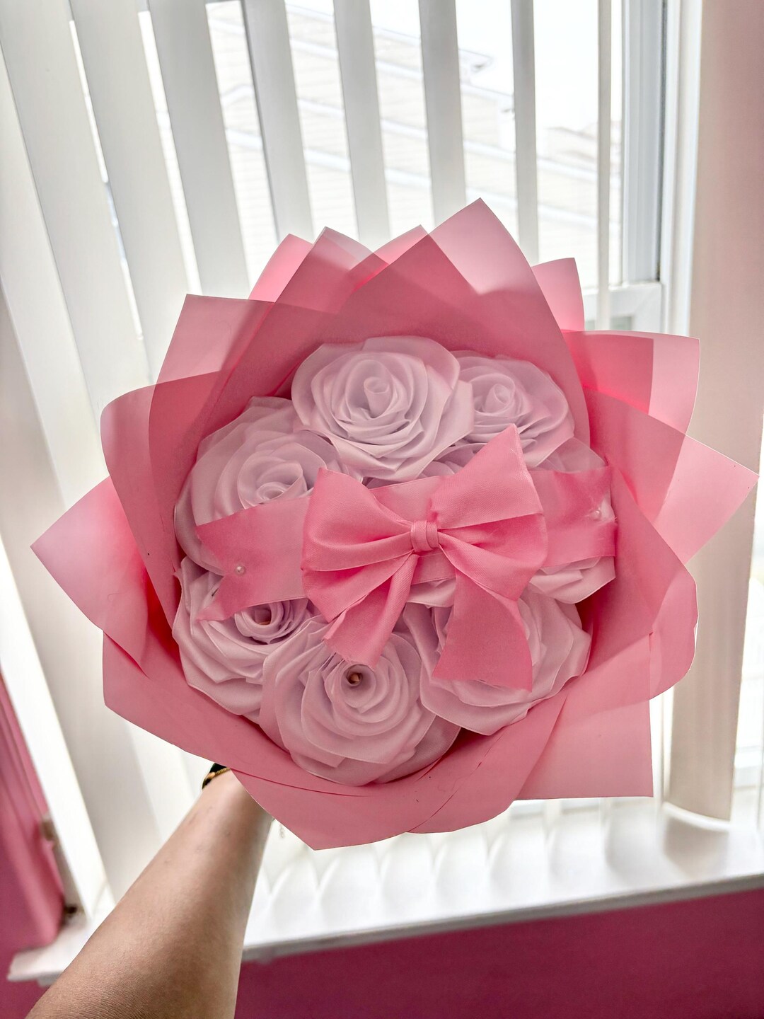 Bouquet of Seven White Eternal Roses - Etsy