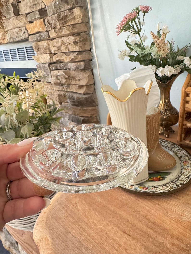 Vintage Glass Flower Frog - Etsy
