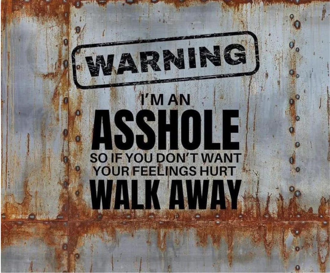 Warning I’m an Asshole Digital Download Sublimation PNG - Etsy