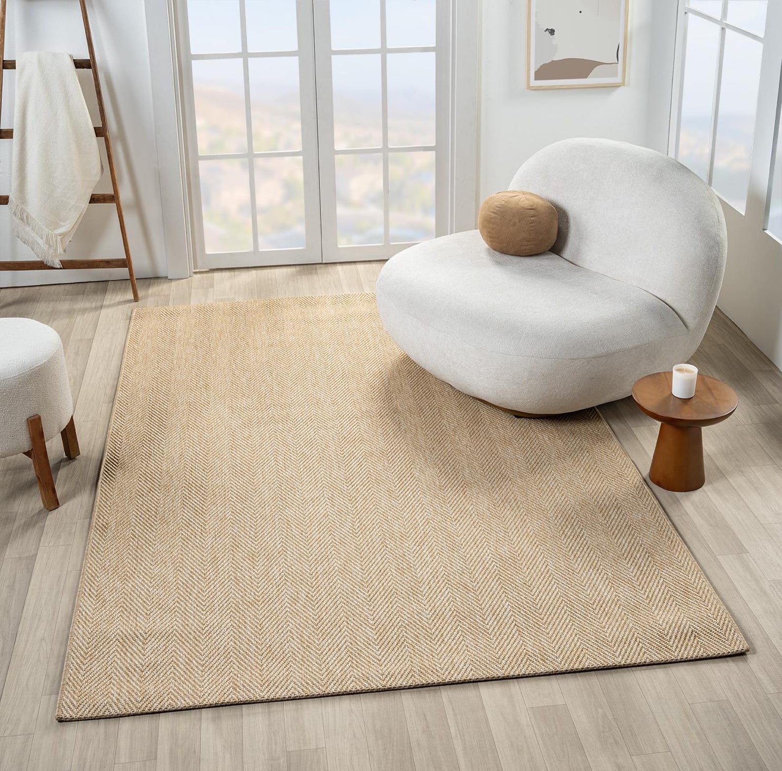 Beige Sisal Rug: Indoor Outdoor Herringbone Flatweave - Etsy