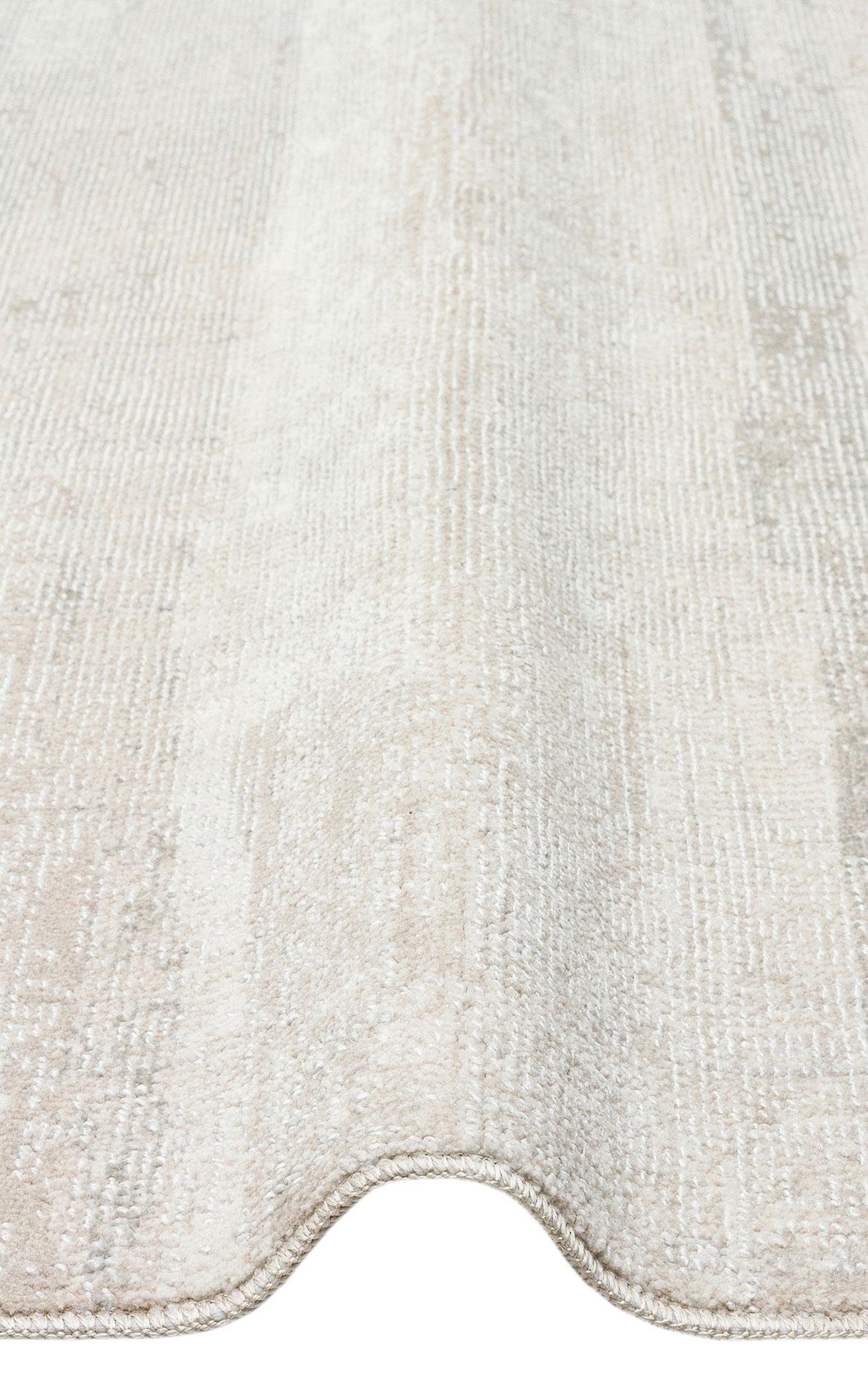 Beige Grey Modern Flat Rug, Solid Color Polyester Carpet, Non Shedding ...