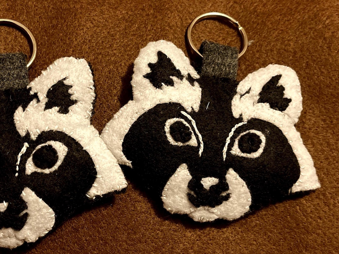 Hand Sewn Plush Raccoon Keychain - Etsy