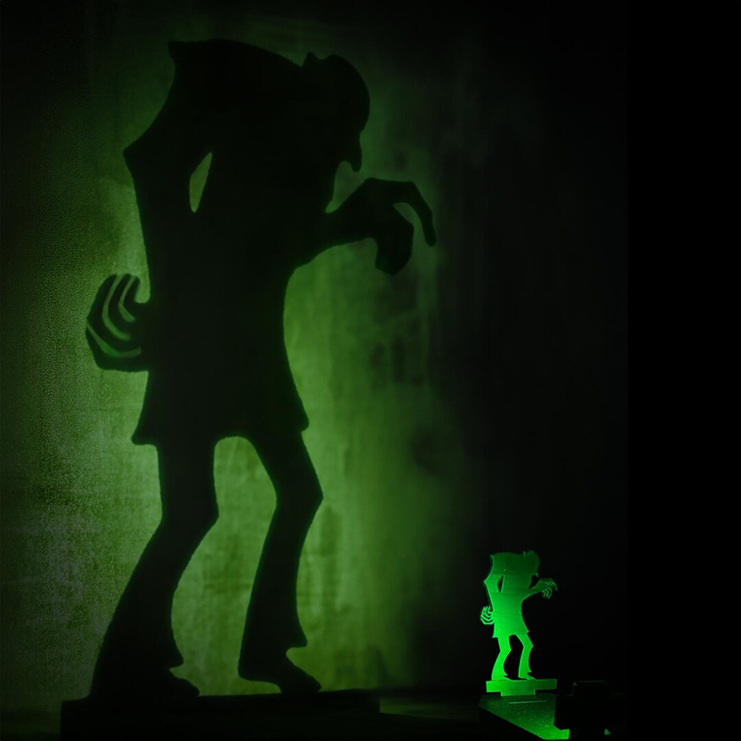 3D Printed Shadow Caster With LED Light, Nosferatu Shadow Light, Spooky ...