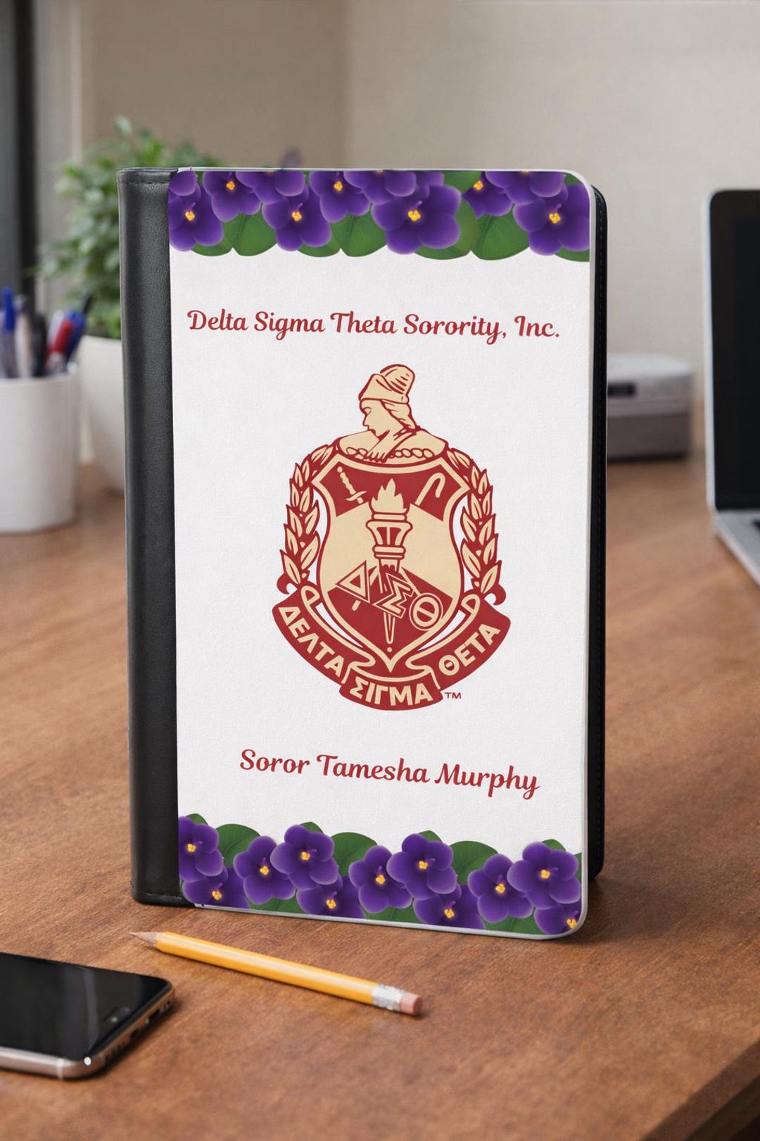 Delta Sigma Theta Refillable 6-ring Binder : Personalized Sorority ...