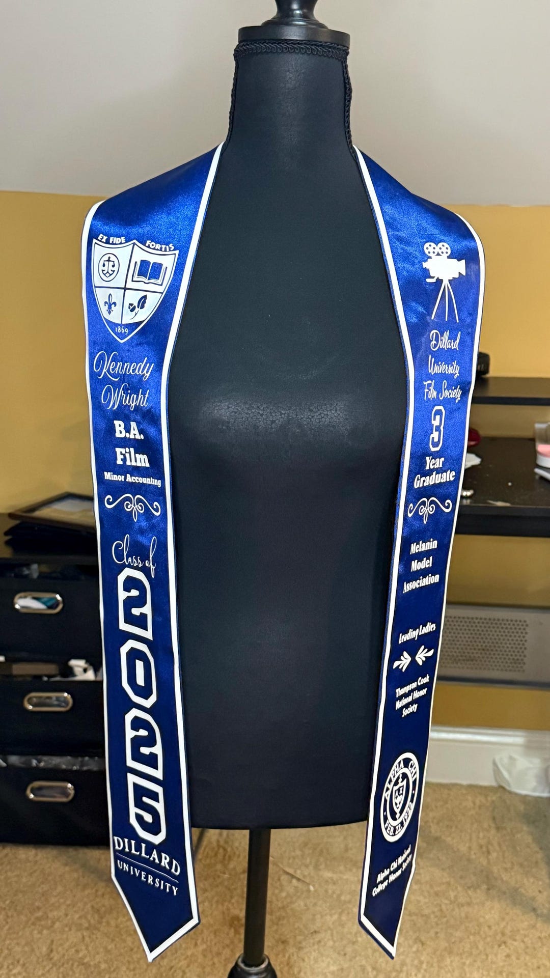 Customized Vinyl Graduation Stole - Etsy
