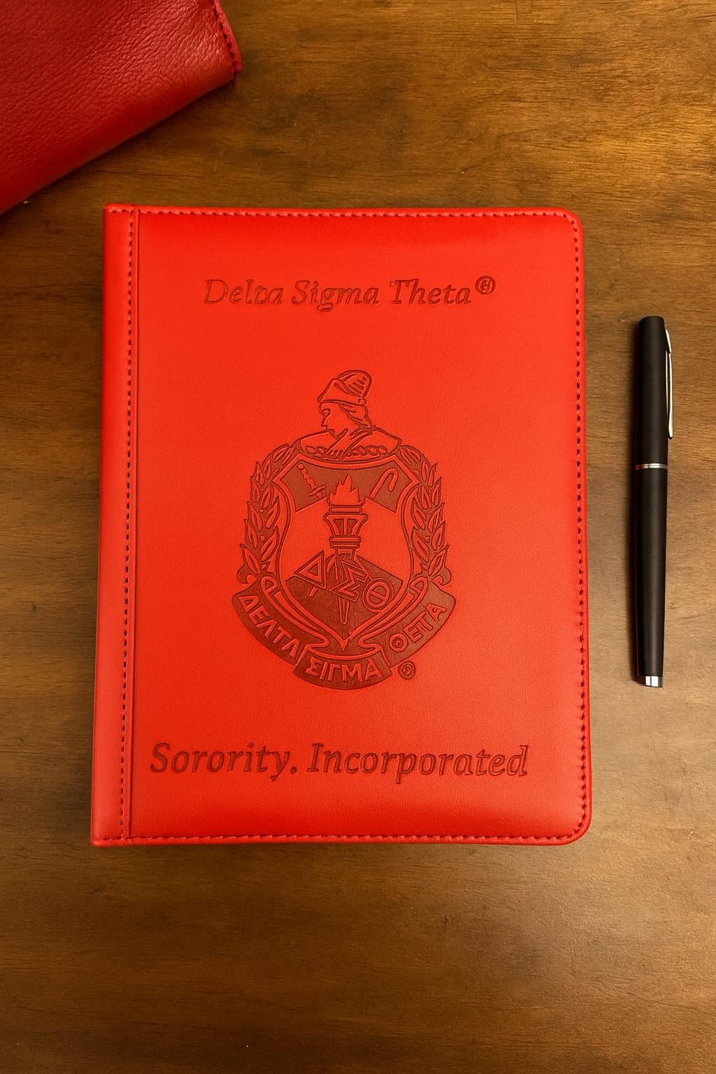Delta Sigma Theta Ritual Cover – Red Faux Leather Book Cover - Etsy