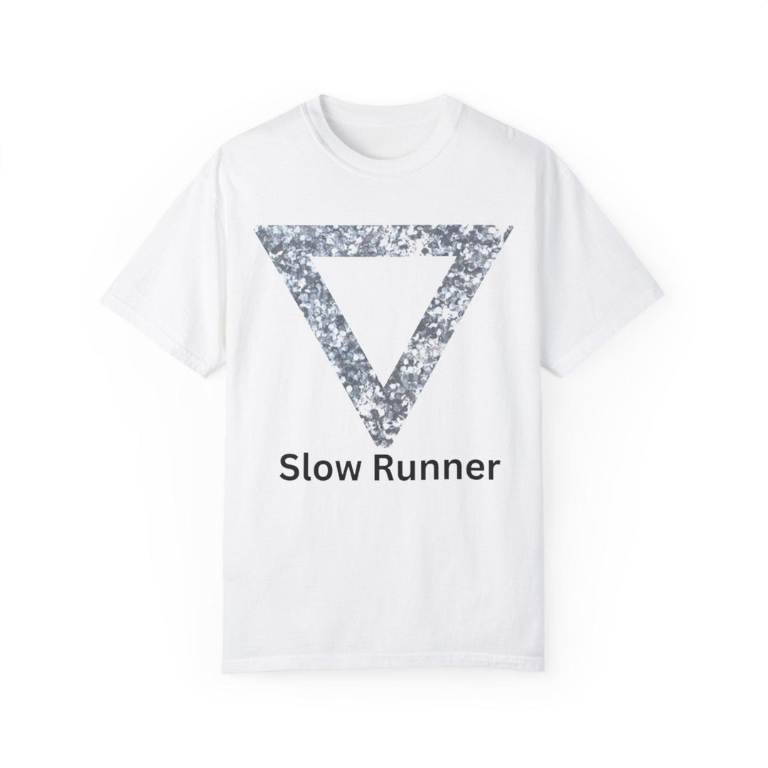 Safety Slow Runner Unisex Garment-dyed T-shirt - Slow Moving Vehicle ...