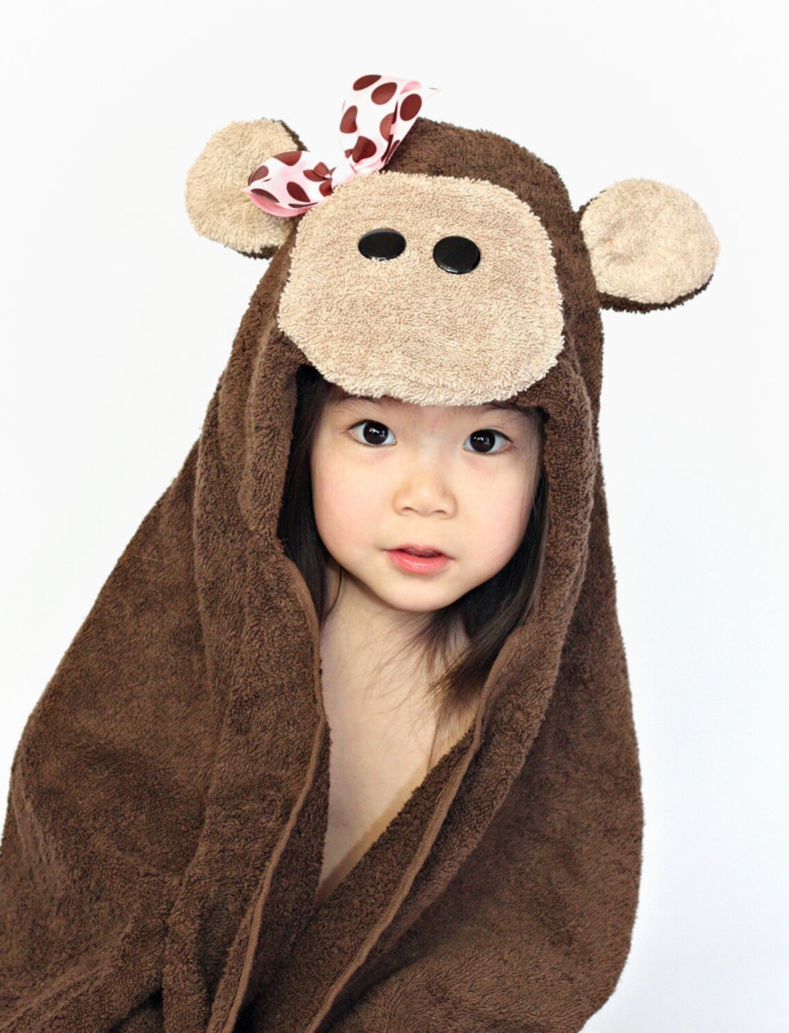 Girl Monkey Hooded Towel - Etsy