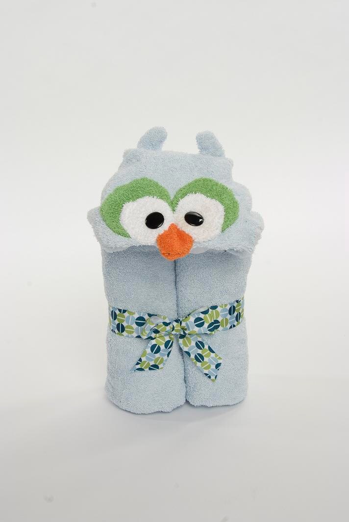 PERSONALIZED Blue Owl Hooded Towel - Etsy