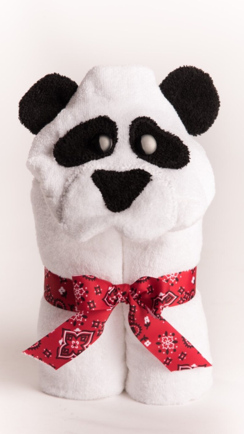 PERSONALIZED Panda Hooded Towel - Etsy