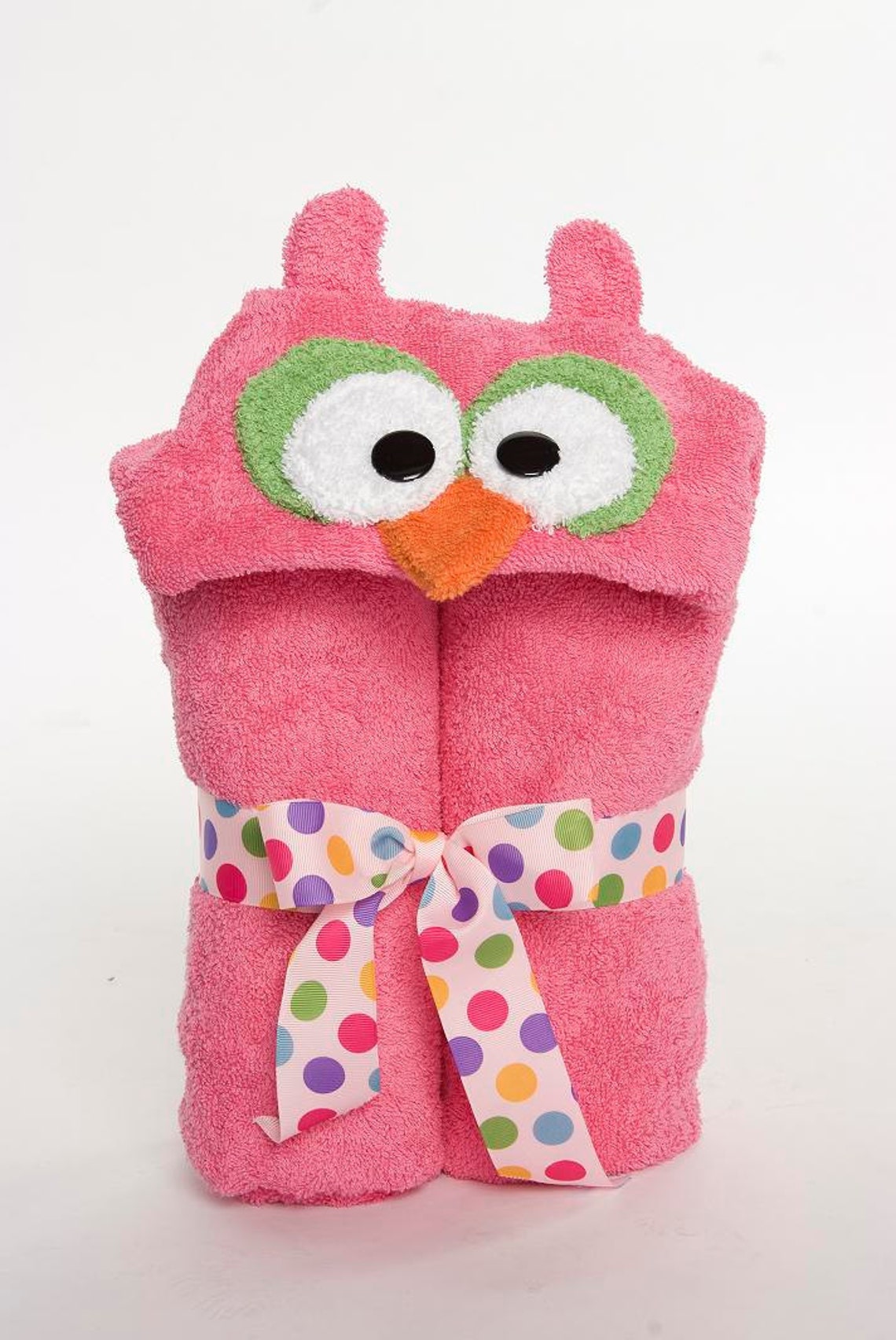 PERSONALIZED Pink Owl Hooded Towel - Etsy