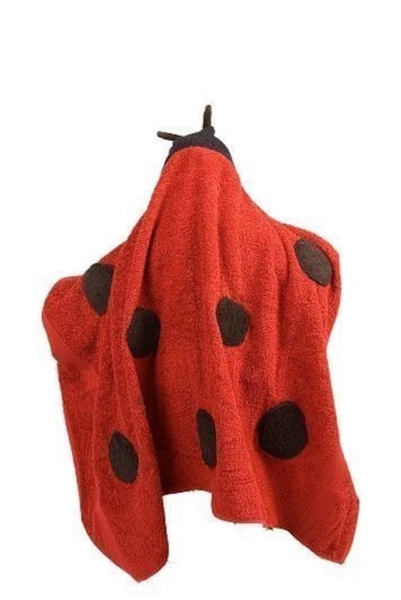 Red Ladybug Hooded Towel - Etsy