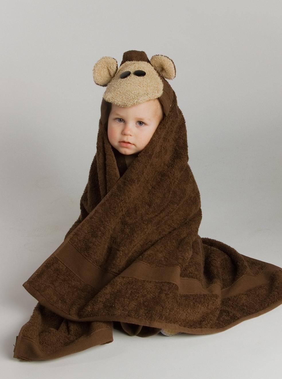 PERSONALIZED Monkey Hooded Towel - Etsy