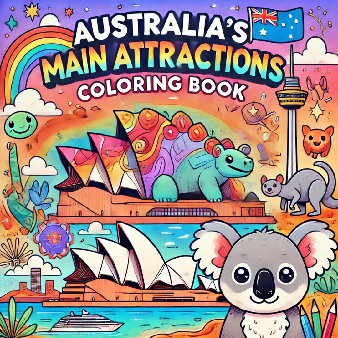 Australia’s Main Attractions Coloring Book – Fun & Educational ...