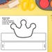 Printable Crown Hat Set – 4 Designs + 1 Blank Template - Etsy