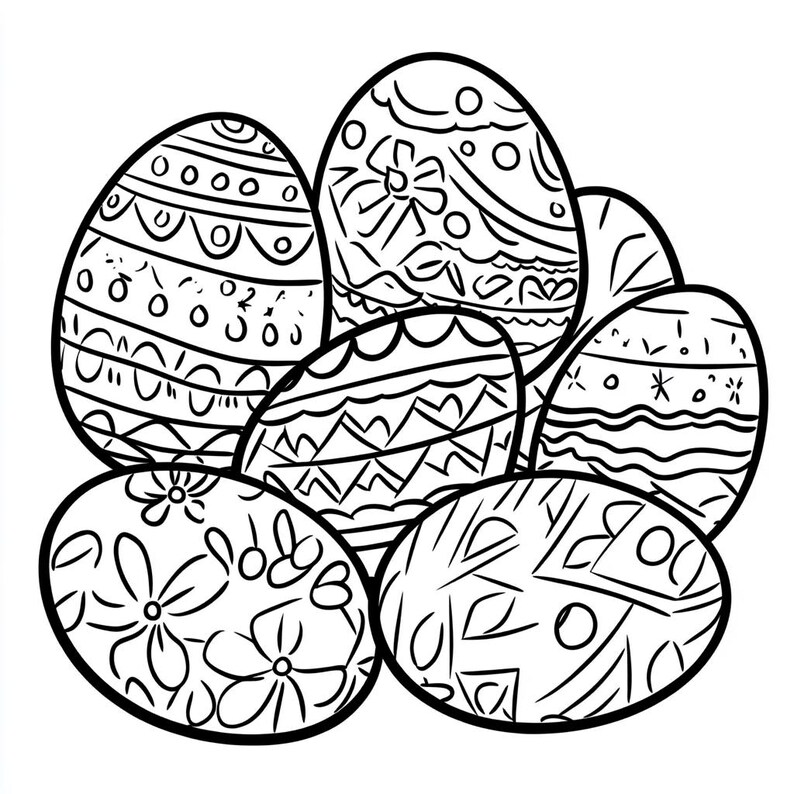 16 Fun Easter Coloring Pages for Kids! 16 張可愛復活節兒童著色頁！ - Etsy