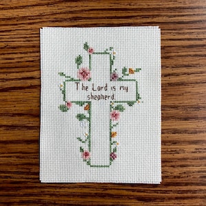 Bible Verse Cross Stitch Pattern Bible Verse Floral Cross Christian ...