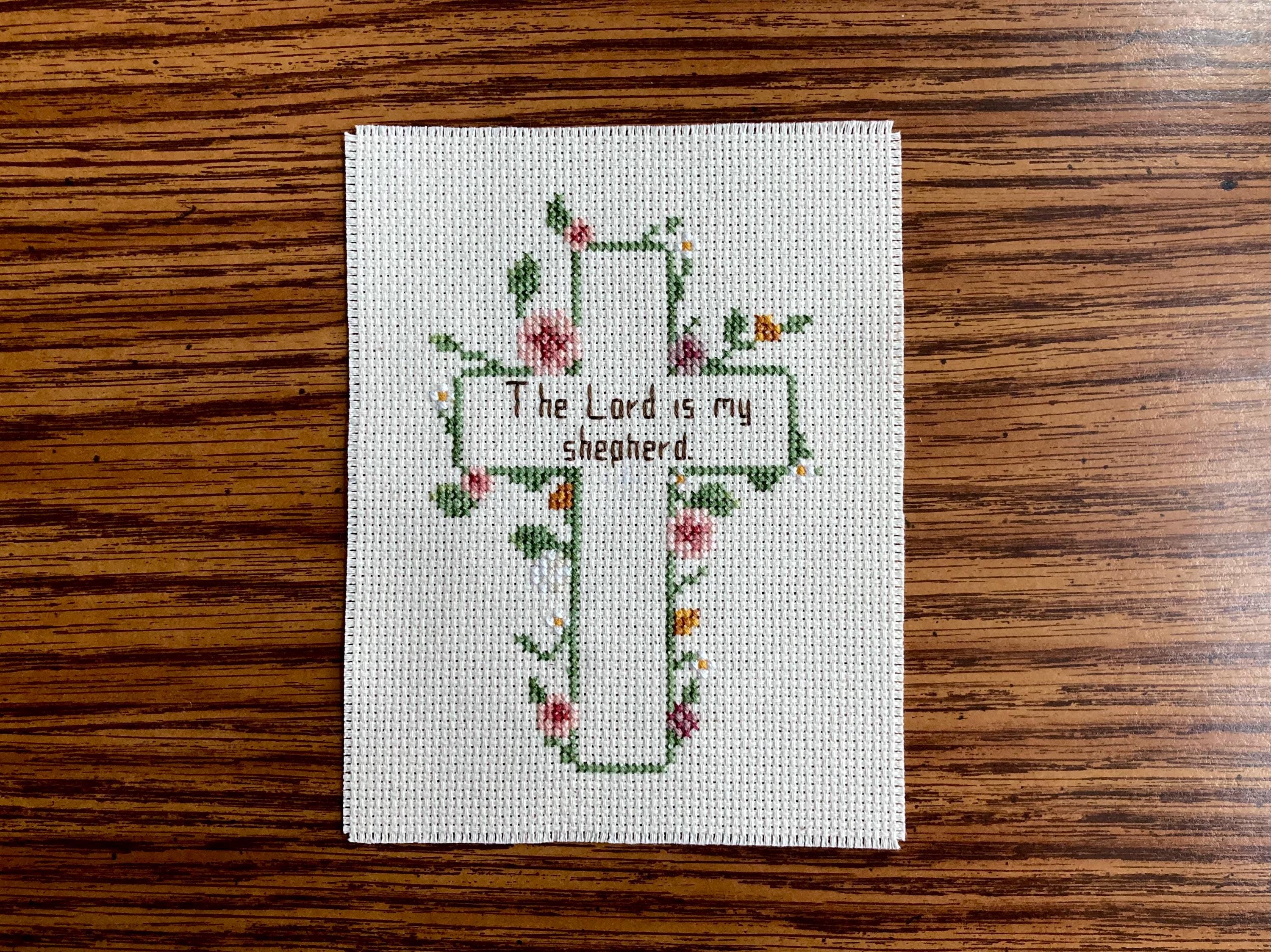 Bible Verse Cross Stitch Pattern Bible Verse Floral Cross Christian ...