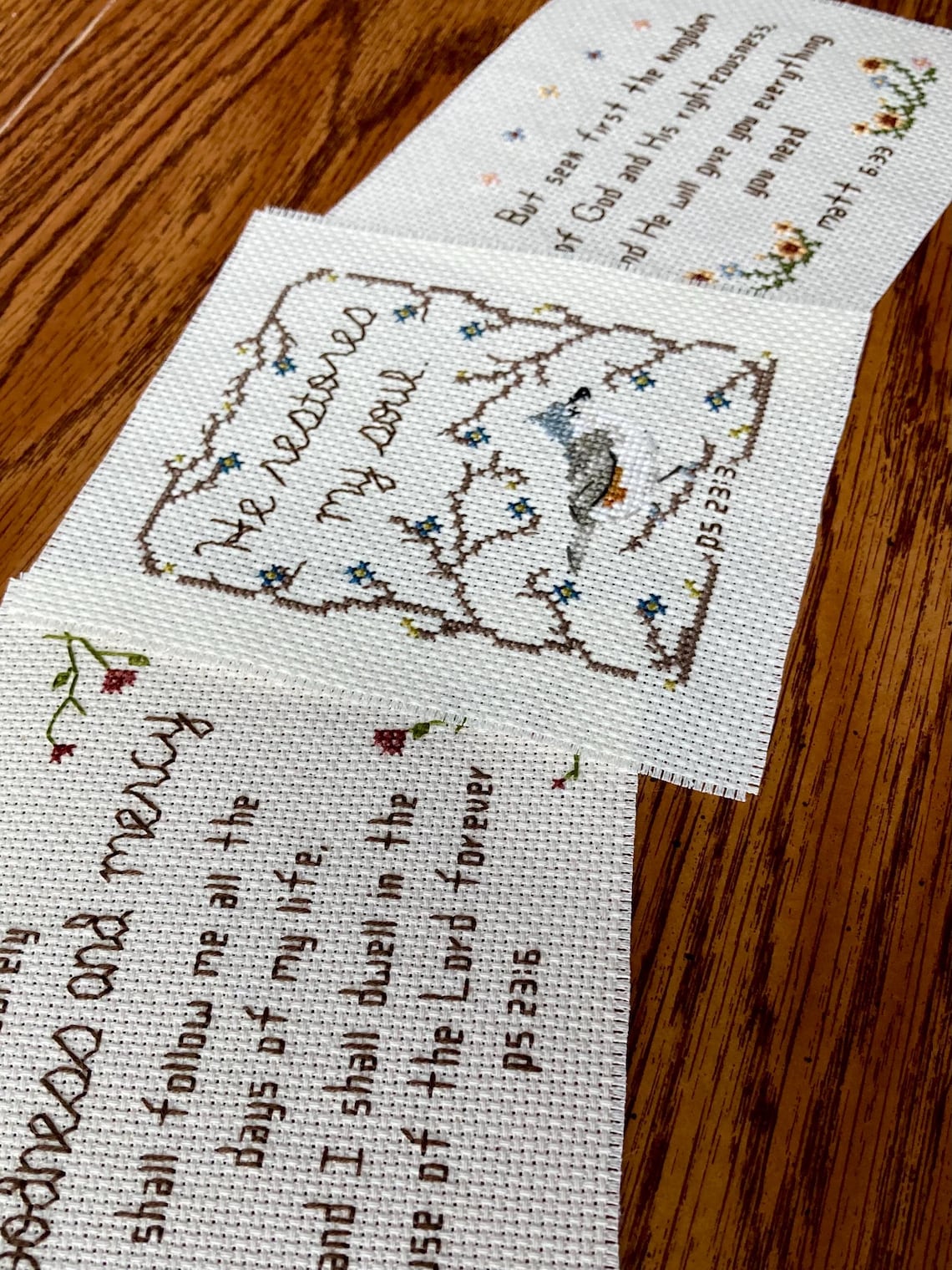 Simple Bible Verse Cross Stitch Bird Pattern Bible Verse Flowers Cross ...