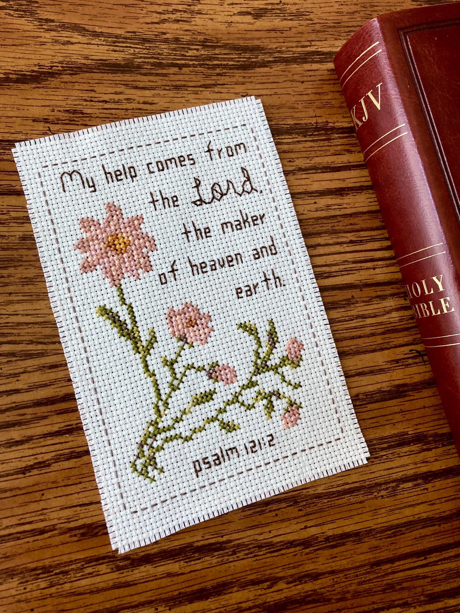 Bible Verse Cross Stitch Pattern Floral Cross Stitch Bible Verse Cross ...